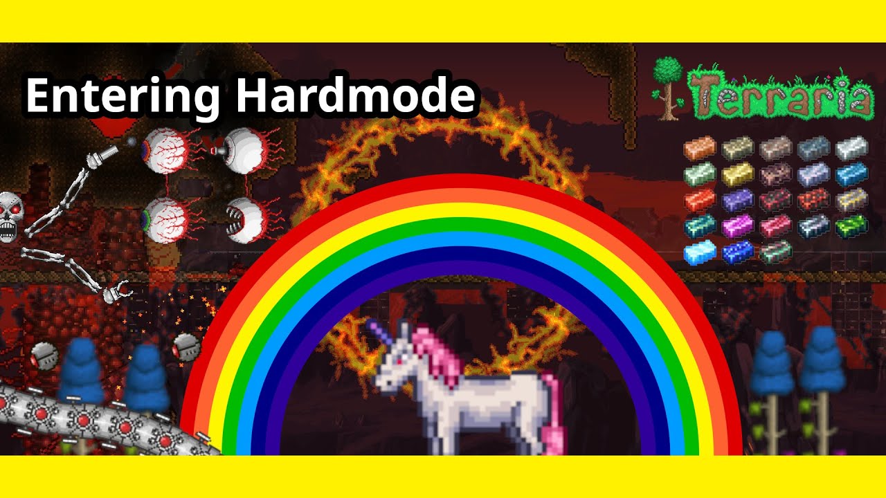 Entering Hardmode In Terraria.... - YouTube