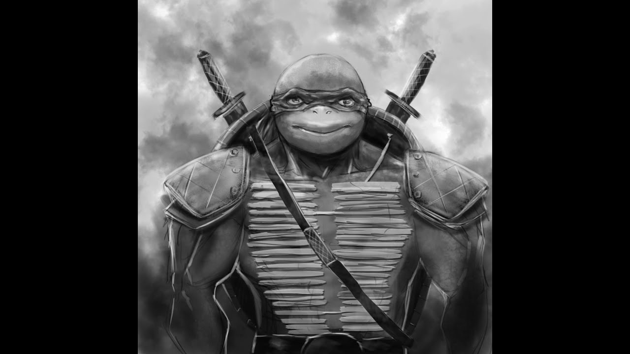 Teenage Mutant Ninja Turtle (TMNT) Leonardo Digital Painting Time-Lapse ...