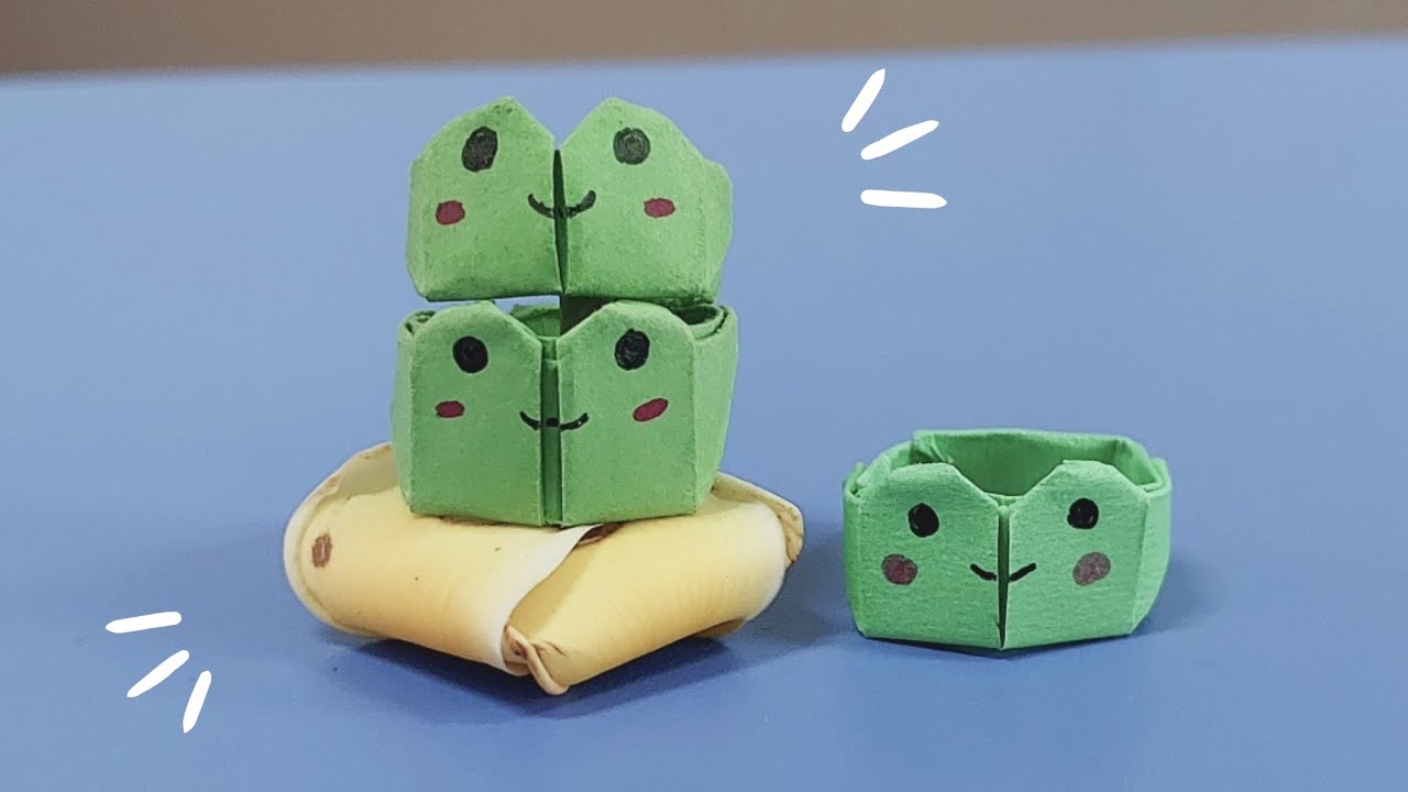 Origami Frog Ring | OrigaMiss - YouTube