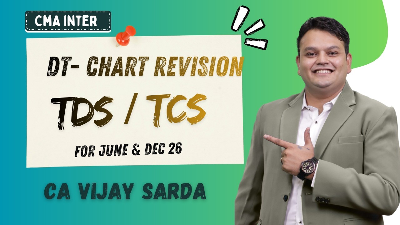 DT Revision | TDS TCS Revision | CMA Inter June & Dec 26 | CA Vijay ...
