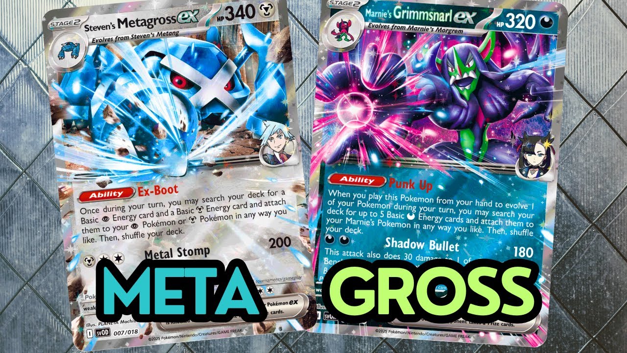 Steven's Metagross ex will be a meta deck! Marnie's Grimmsnarl ex is ...