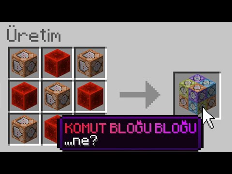 Minecraft ama ÖZEL KOMUT BLOKLARI ÜRETEBİLİYORUM!