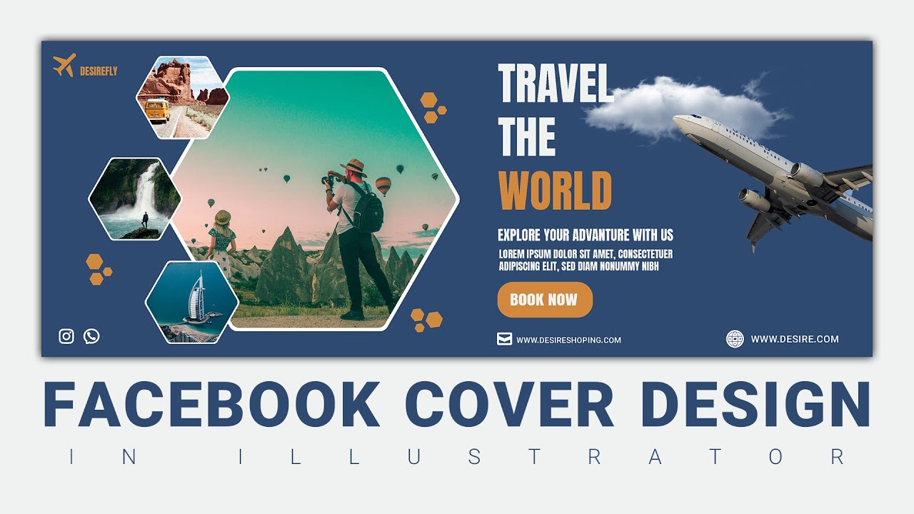 Design a Facebook Banner in Illustrator - YouTube