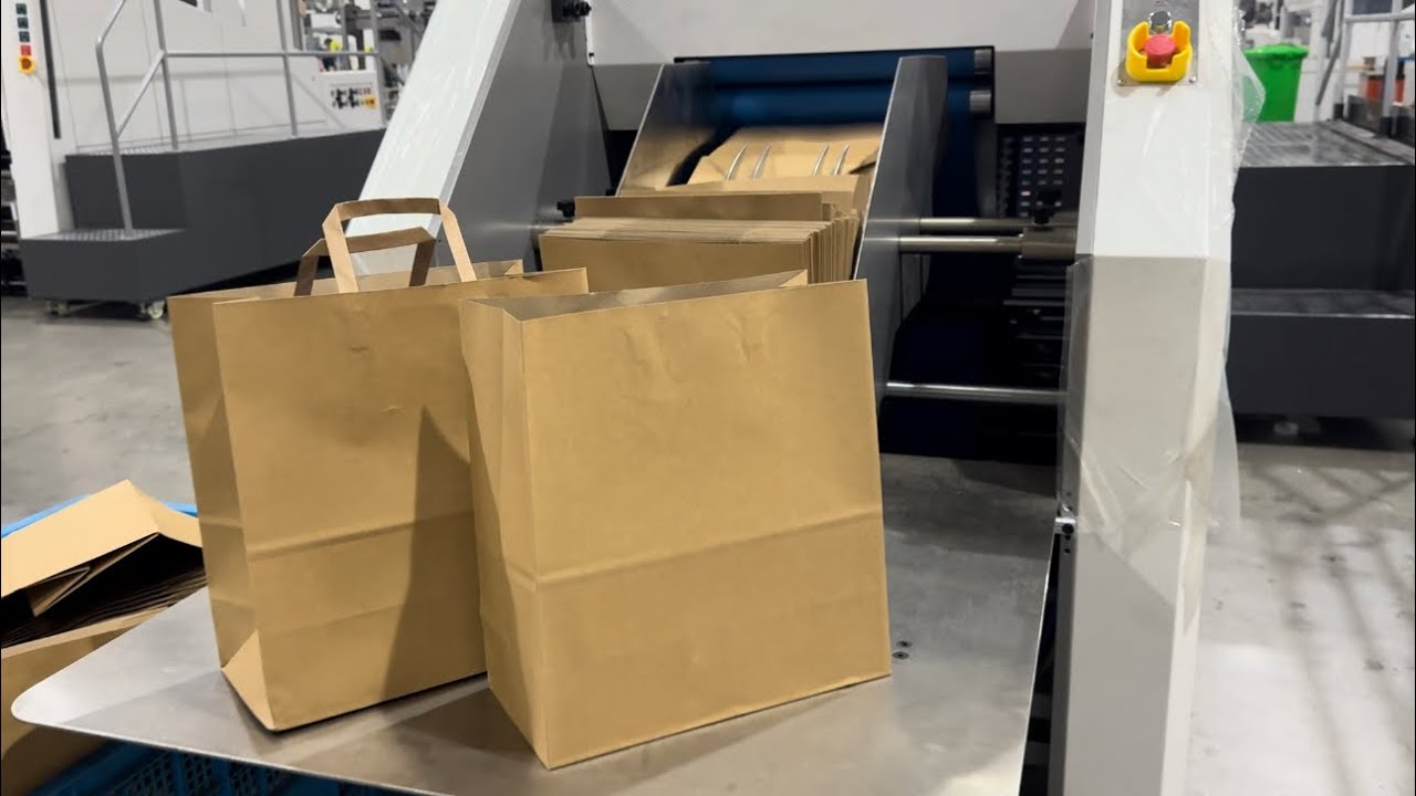 Ship to France| AS460 Flat Handle Inner Paper Bag Making Machine Video ...