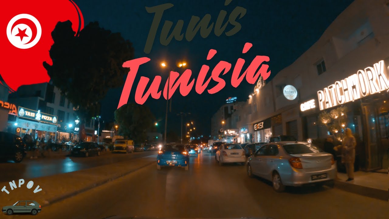 Night Drive in Tunis, National Route 9 and El Aouina, Tunisia 🇹🇳 4k ...