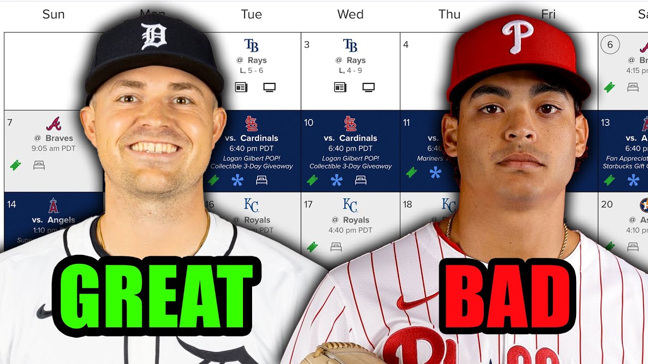 Starting Pitcher Schedules You Need to Know - YouTube