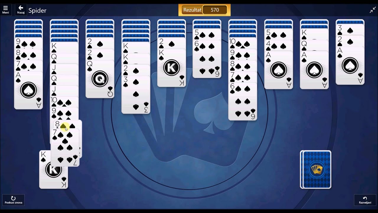 Microsoft Solitaire Collection - Spider February 16 2016 - YouTube