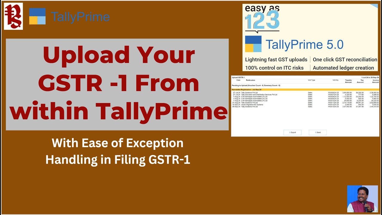 How to file GSTR -1 Return from Within TallyPrime and Handle Exceptions ...