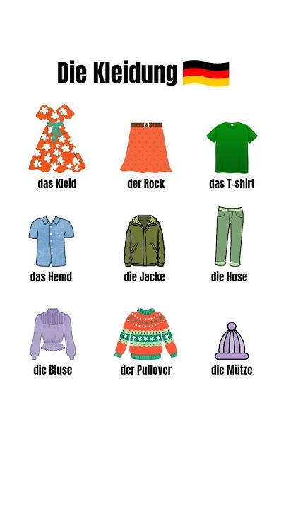 Die Kleidung auf Deutsch #kleidung #deutschlernen #shorts - YouTube