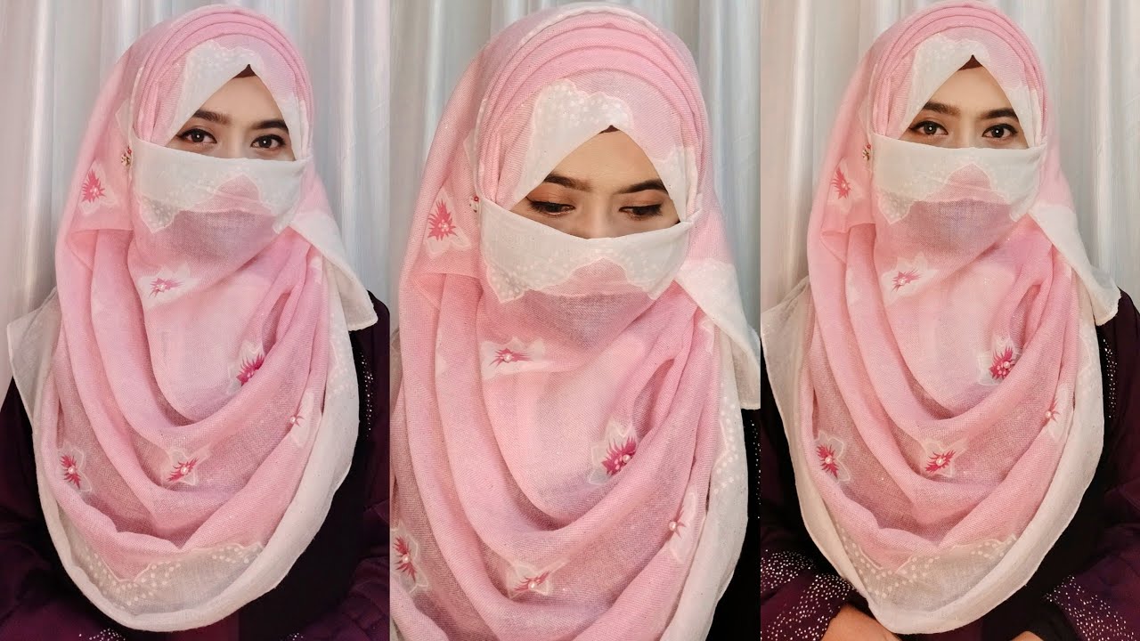 Easy Layer Hijab 🥰 Tutorial With Niqab | 3 Layer Hijab Styles | Daily ...