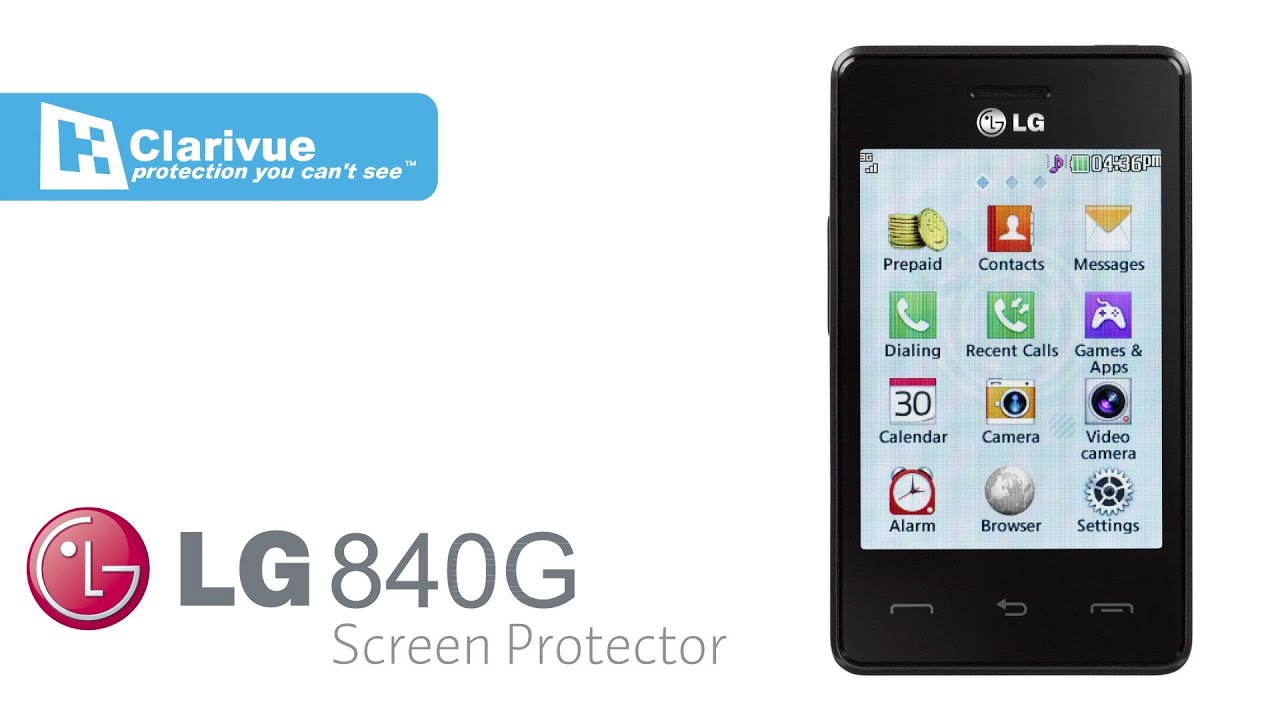 Tracfone LG 840G Screen Protectors from Clarivue - YouTube