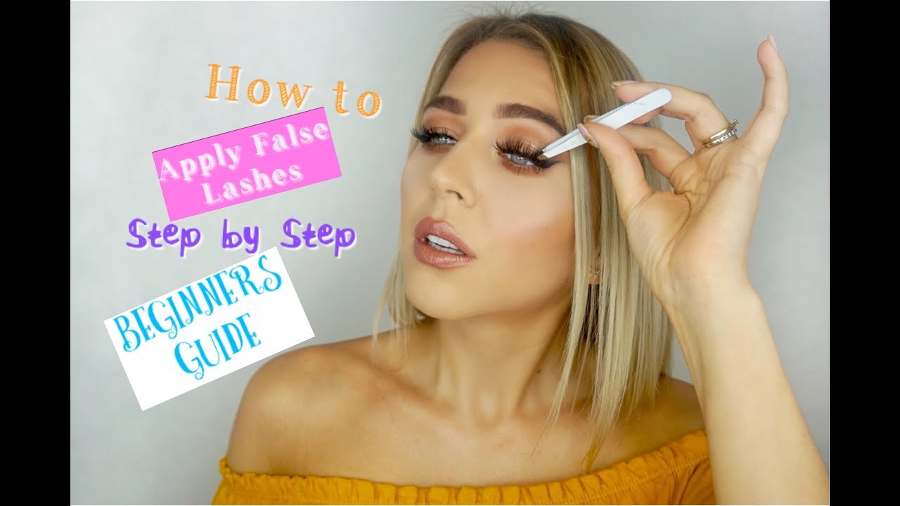 How to : Apply False Lashes (for beginners!) | Step by Step Guide ...