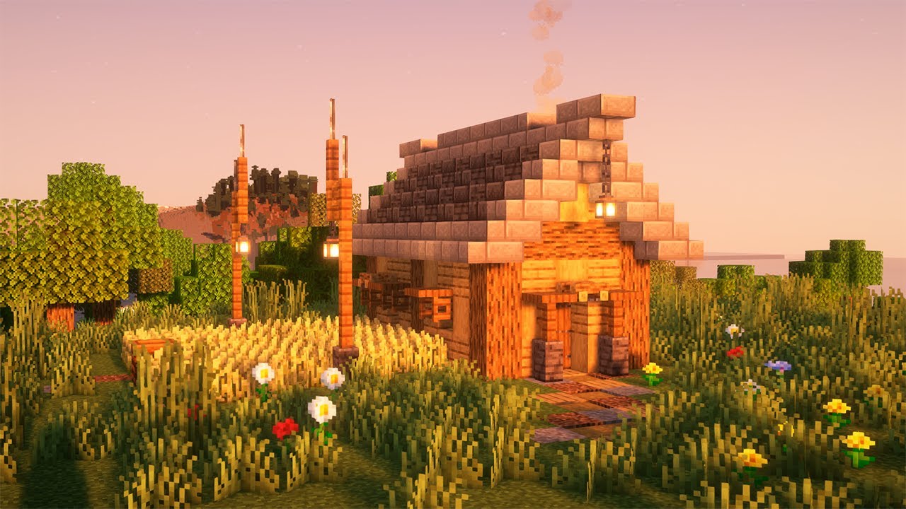 How To Build A Farmer's House In Minecraft - YouTube