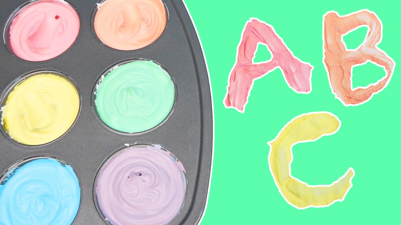 Learn the Alphabet with Edible Finger Paints | DIY Frozen Paint For ...