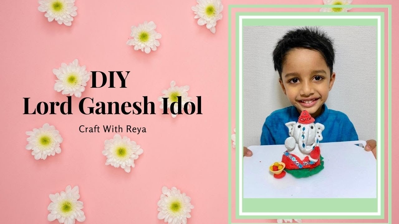 DIY Lord Ganesha Idol | Using clay dough | Little Reya - YouTube