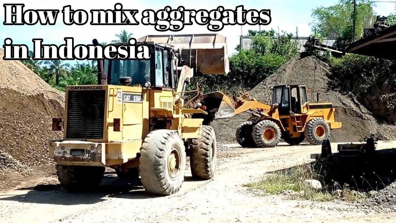 Beko loader alat berat | Cara mengaduk agregat B atau Base coarse type ...