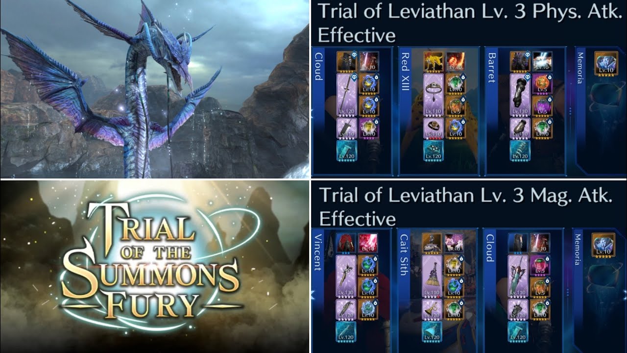 [FF7 : EC] Trial of the Summons Fury - Leviathan lv.3 - YouTube