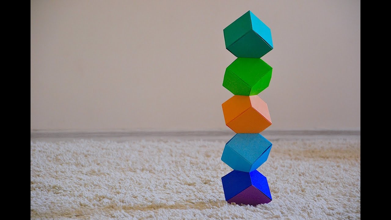 How to make origami cube tower - YouTube