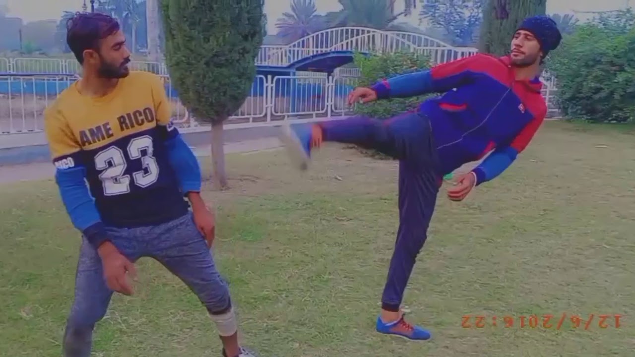 Daily Training Sparring Fight (training at park)zeeshan shani tkd - YouTube