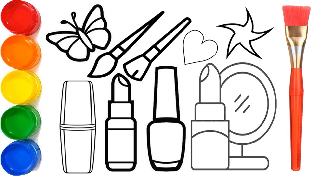 Let's Learn to Draw Makeup Tools Easy. - YouTube