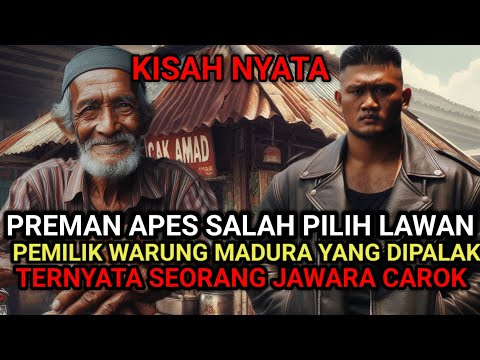 KISAH NYATA ❗DUEL CAROK MADURA PEMILIK WARUNG YANG  MELAWAN PREMAN AROGAN