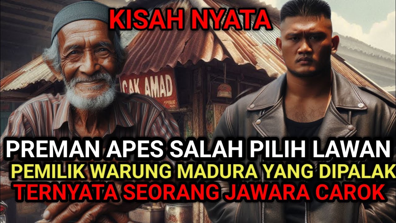 KISAH NYATA DUEL CAROK MADURA PEMILIK WARUNG YANG MELAWAN PREMAN AROGAN ...