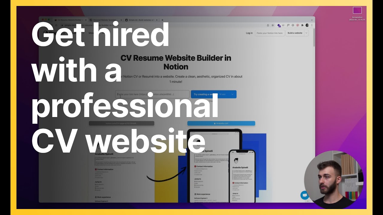 How to build a CV/Resume Website in Notion | Notion CV Maker (FREE ...