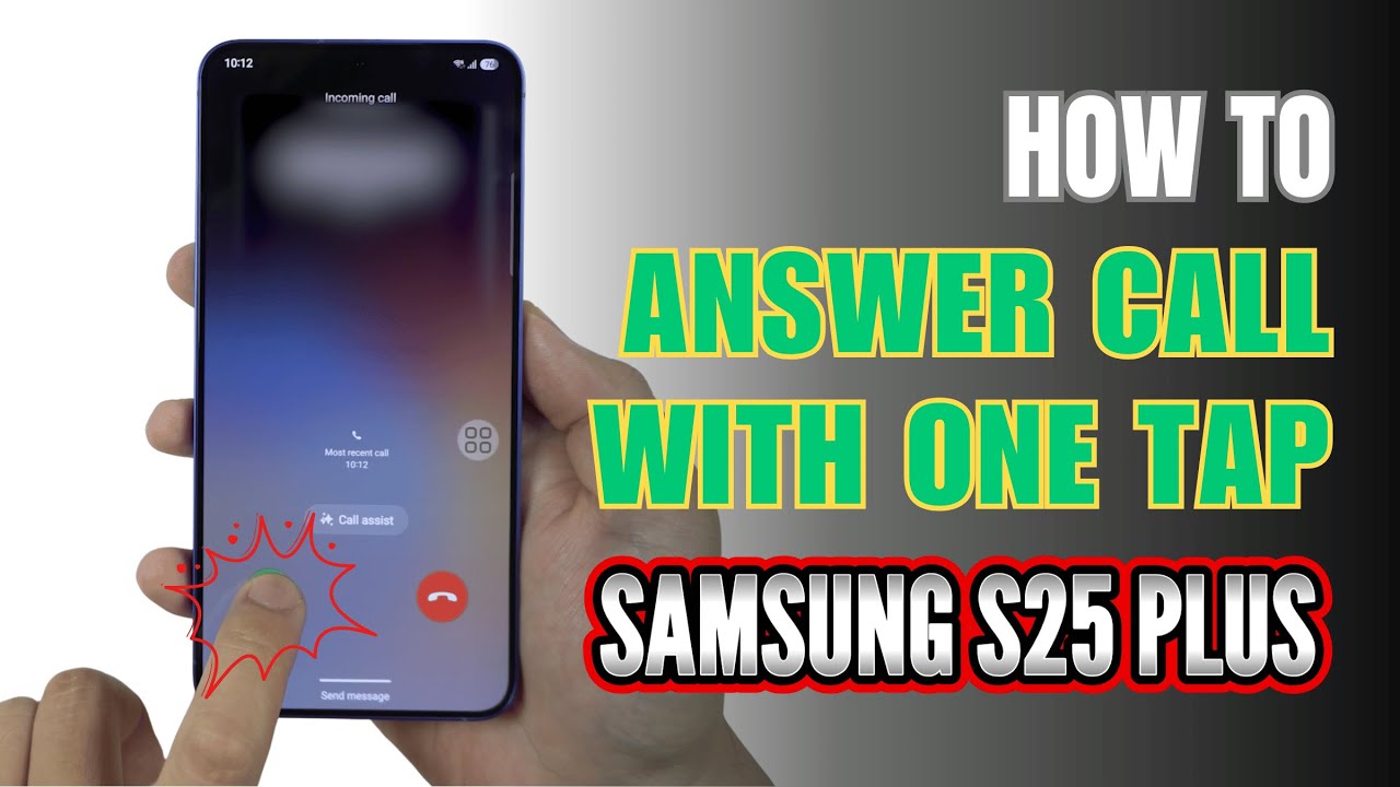 How to Answering Calls with One Tap on Samsung Galaxy S25 Plus - YouTube