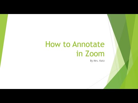 How to annotate in Zoom - YouTube