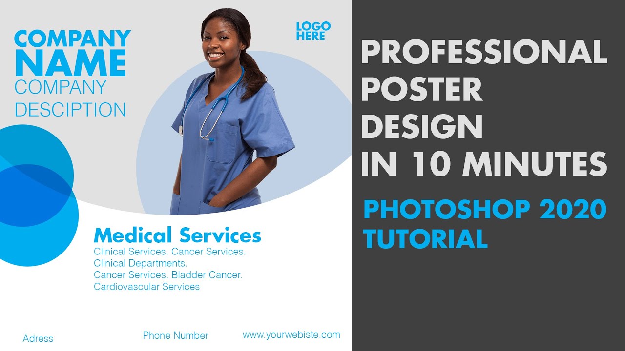 Professional Poster Design - 2020 Photoshop Tutorial - YouTube
