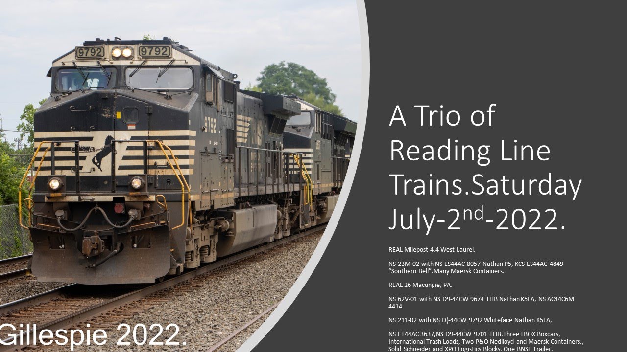 A Trio of Norfolk Southern Reading Line Trains! 07 02 2022 - YouTube