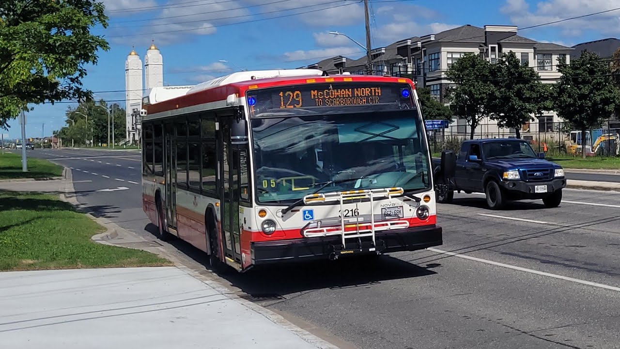TTC 2018 Novabus LFS 3216 on the 129 McCowan North departing 16th ...