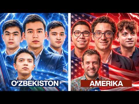 O'zbekiston vs Amerika | 46-FIDE Shaxmat olimpiadasi | Samarqand, O'zbek tilida