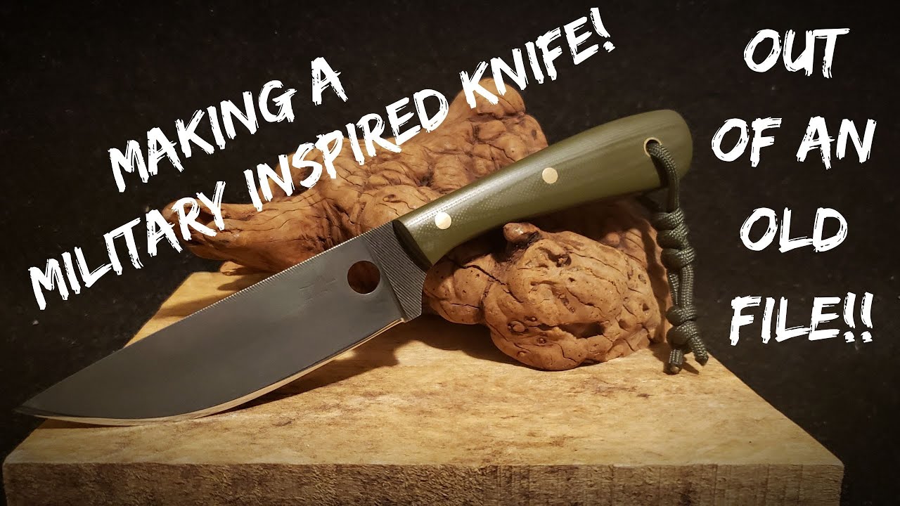 Making A Cool Knife Out Of An Old File | Knife Makers Vlog - YouTube