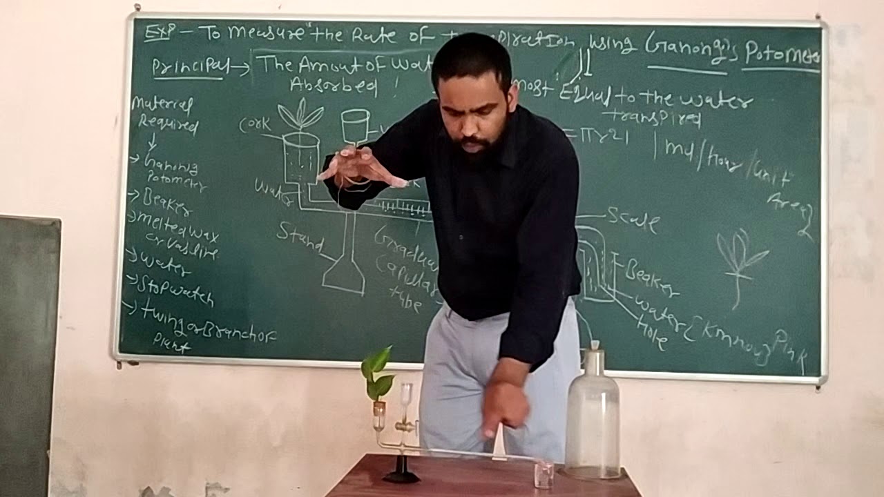 Practical Demonstration - measurement of transpiration by using Ganong ...