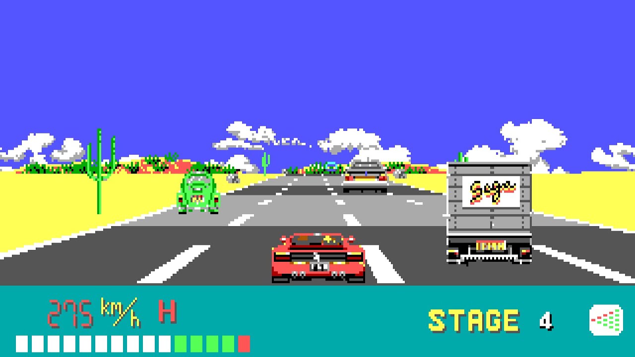 OutRun PC MS-DOS Gameplay (Tandy mode) - YouTube