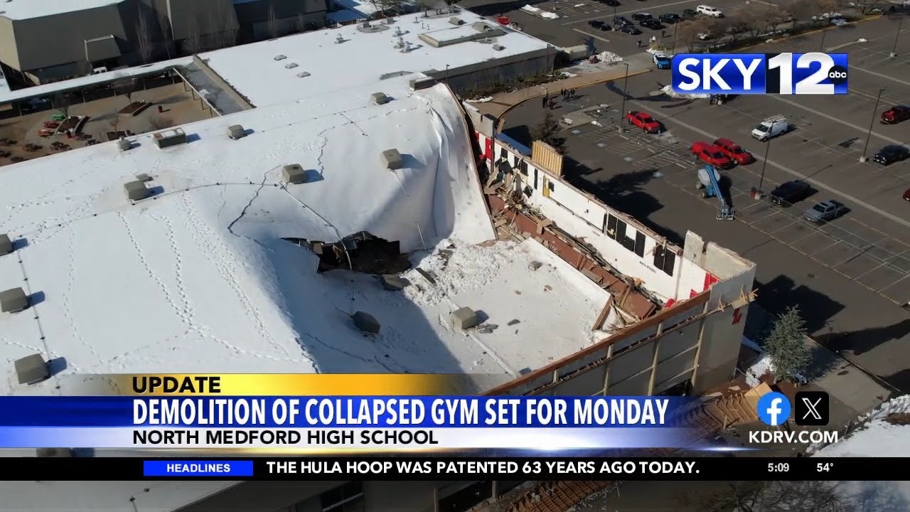 Gym demolition set for Monday at North Medford High - YouTube