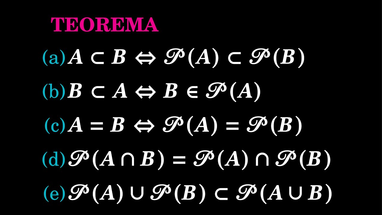 Teoría de Conjuntos: Lección 7 Conjunto potencia o conjunto de partes ...