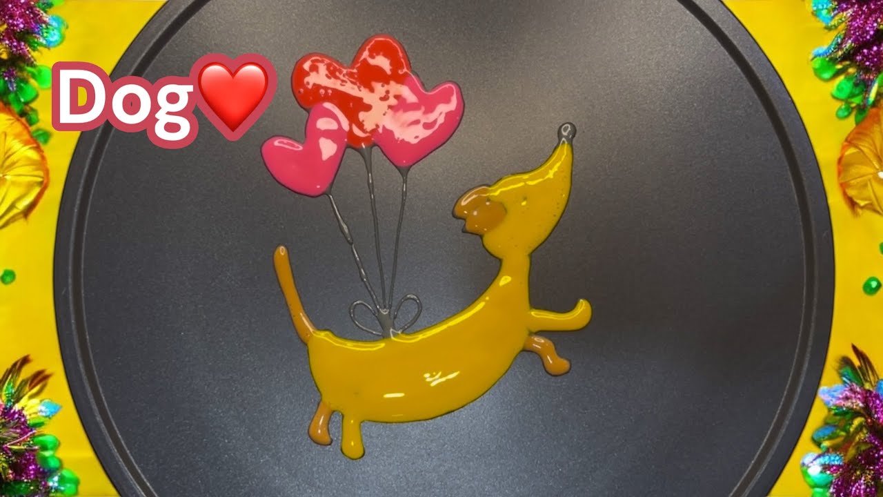 Valentine's Dog Pancake Art - Cute drawings, Animal cartoon, Dog ...