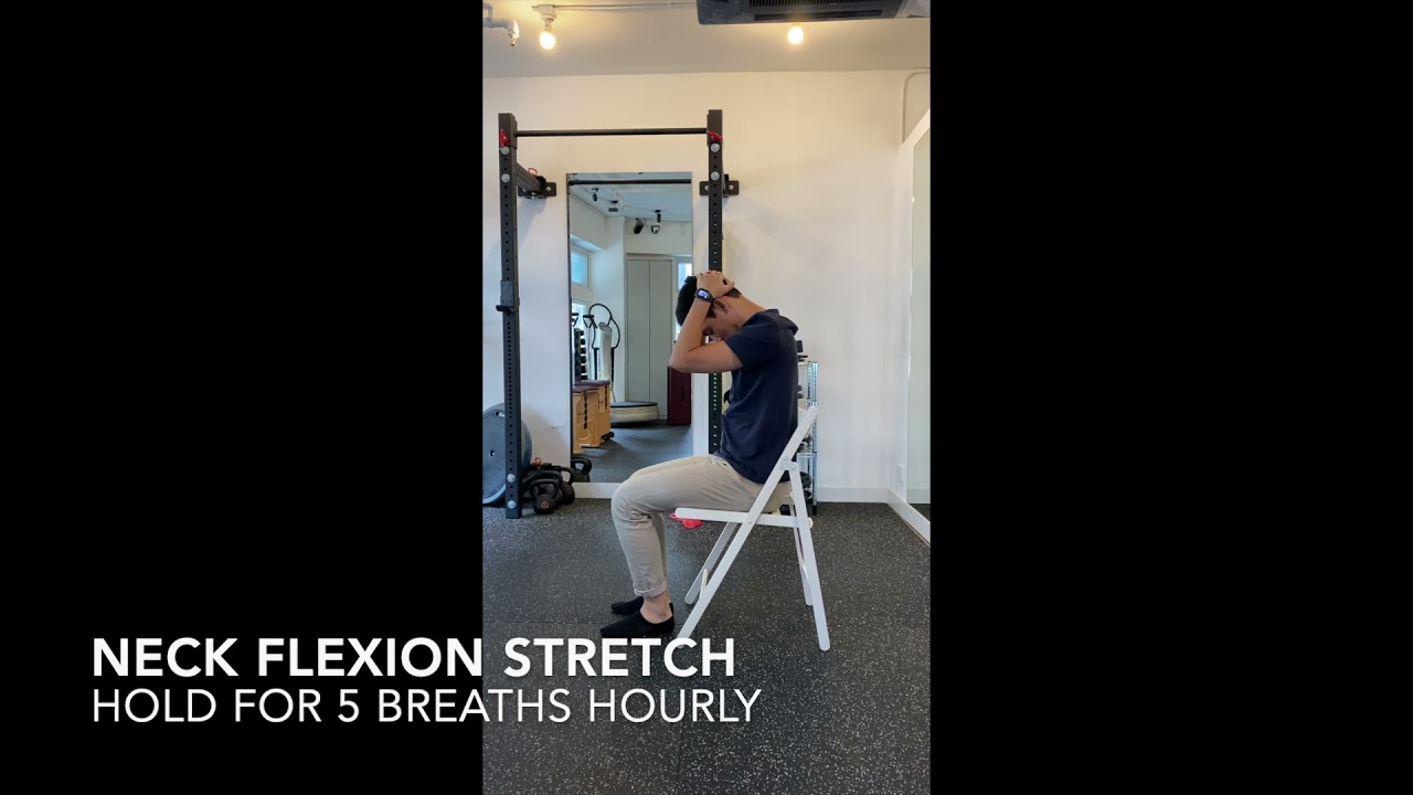 Office Exercise - Neck Flexion Stretch - YouTube