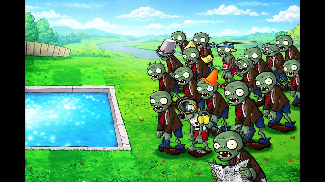 Plants vs. Zombies 1 (Stage 3-2) - YouTube