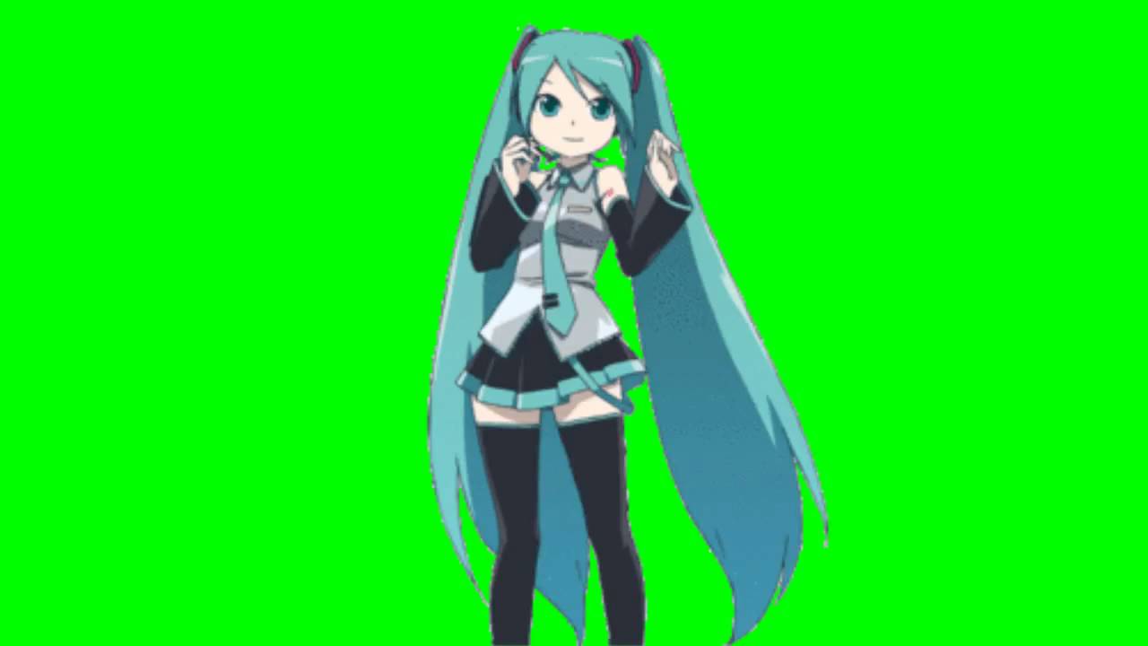 Miku Dance en pantalla verde miku bailando sin copyright - YouTube