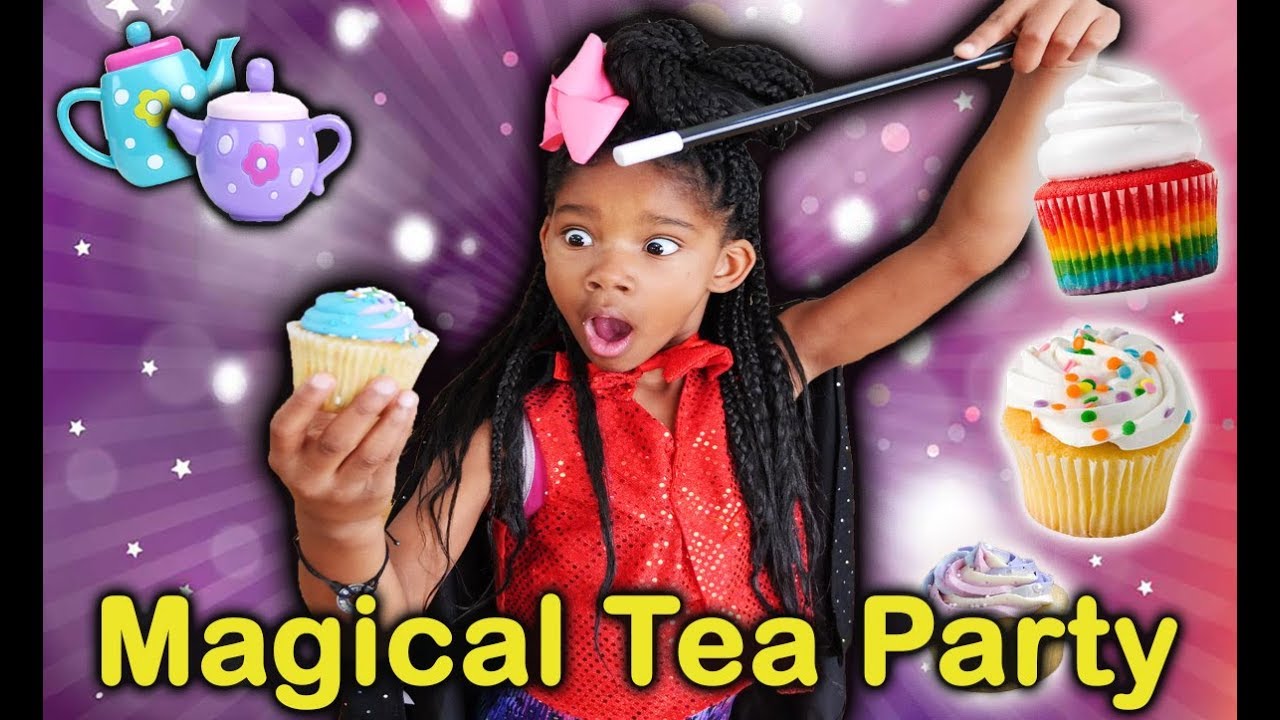 Savannah's Magic Tea Party | Kids pretend play tea party set - YouTube