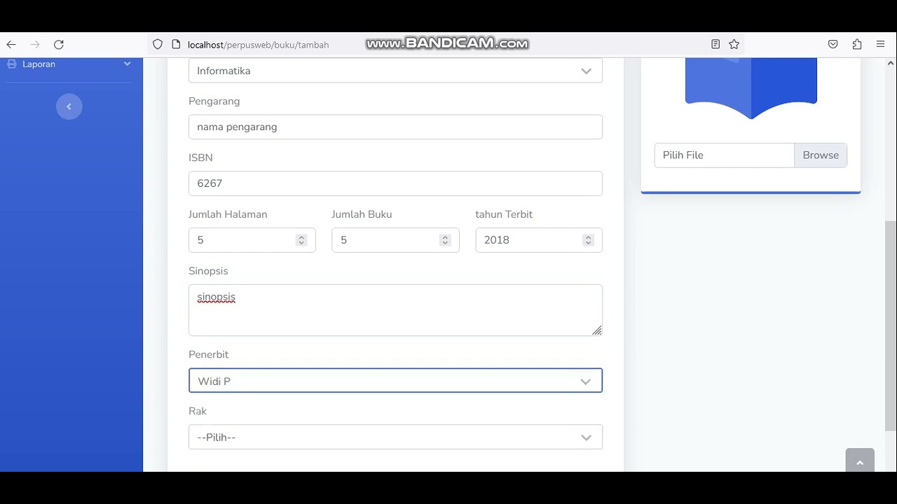 aplikasi perpustakaan berbasis web - YouTube