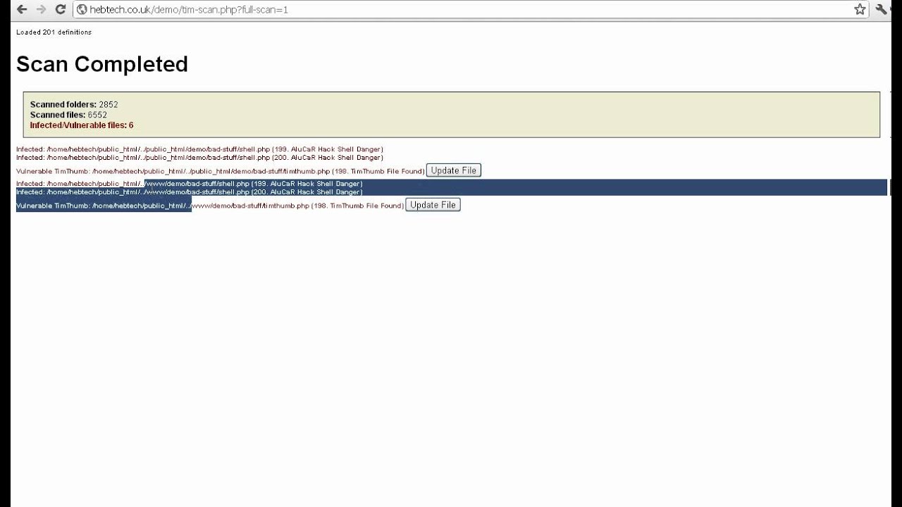 How to use Tim-Scan.php - TimThumb exploit Fix / Updater - YouTube