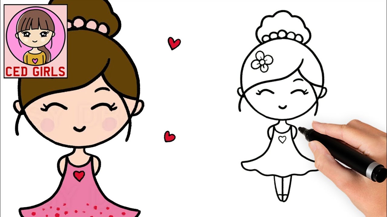 How to Draw a Cute Girl 🥰🥰 Super Easy #17 - YouTube