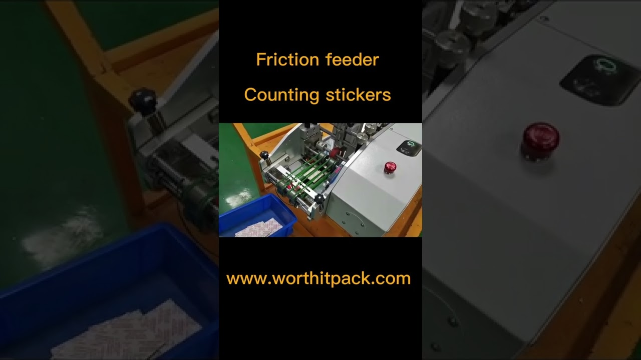 Friction feeder counting stickers - YouTube