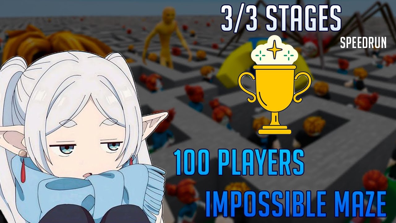 100 players impossible maze (Roblox) - Speedrun PB (2:48) - YouTube