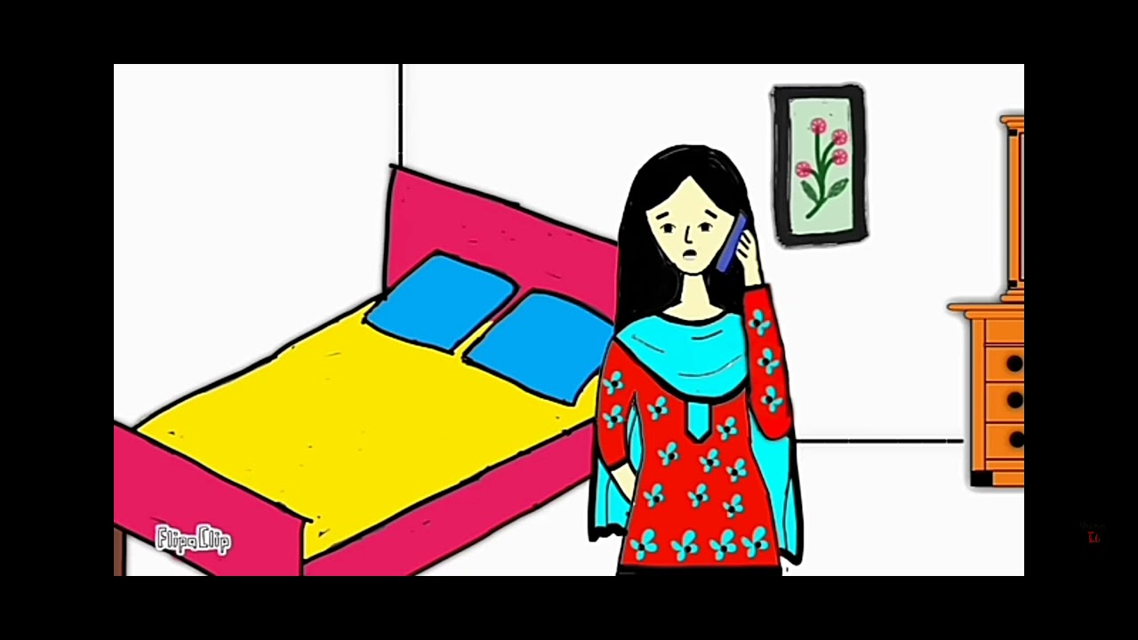 Bf এর সাথে প্রথম দেখায় বিপদ😍😢 Bangla funny cartoon Flipaclip animation ...