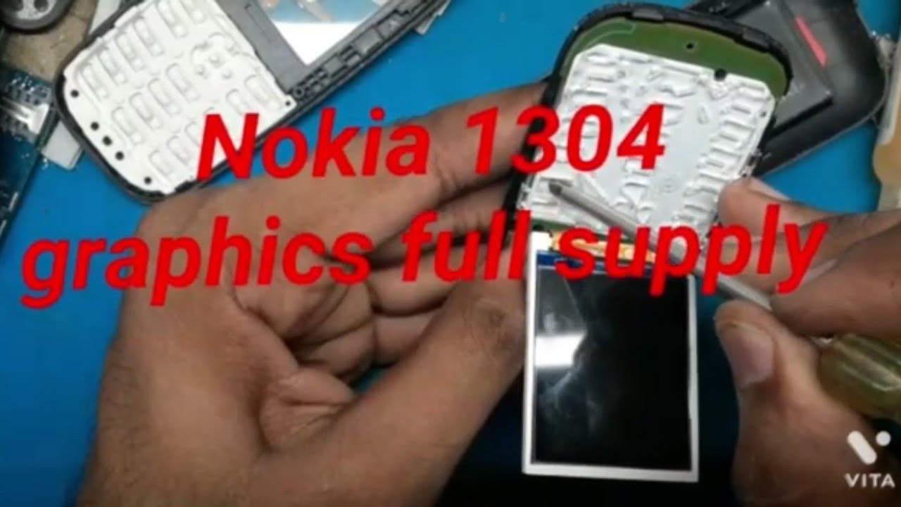 Nokia 1304 white display solution - YouTube